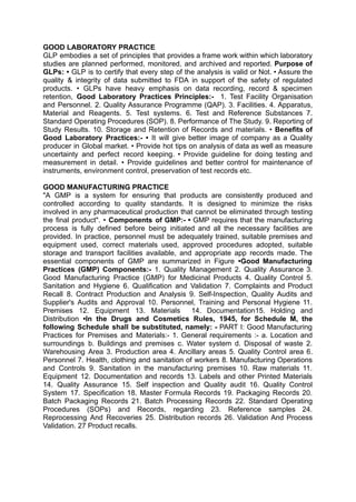 Comprehensive Overview of Quality Control, Assurance, GMP, GLP, and ICH ...