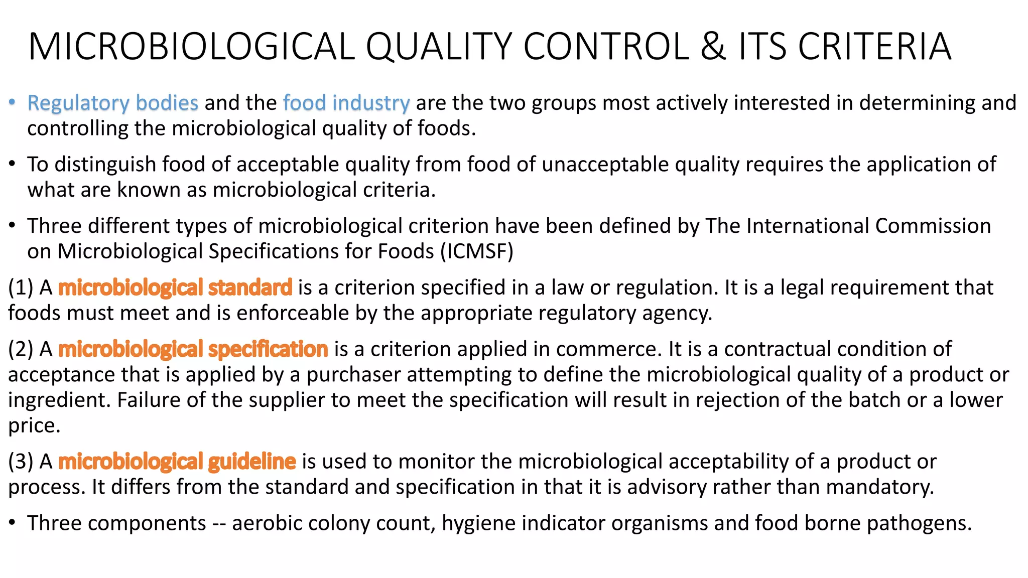 Quality control during processing and storage | PPTX