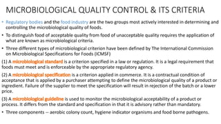 Quality control during processing and storage | PPTX