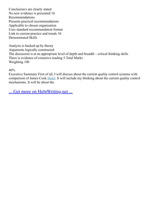 Quality Control Essay | PDF