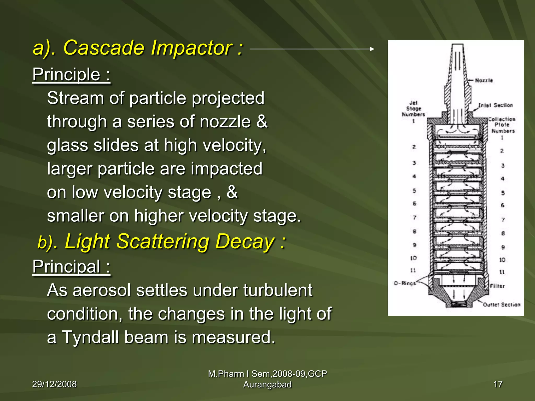 Quality control & evaluation of aerosol | PPTX