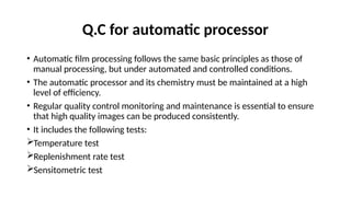 Quality control for dark room ^J automatic processor.pptx