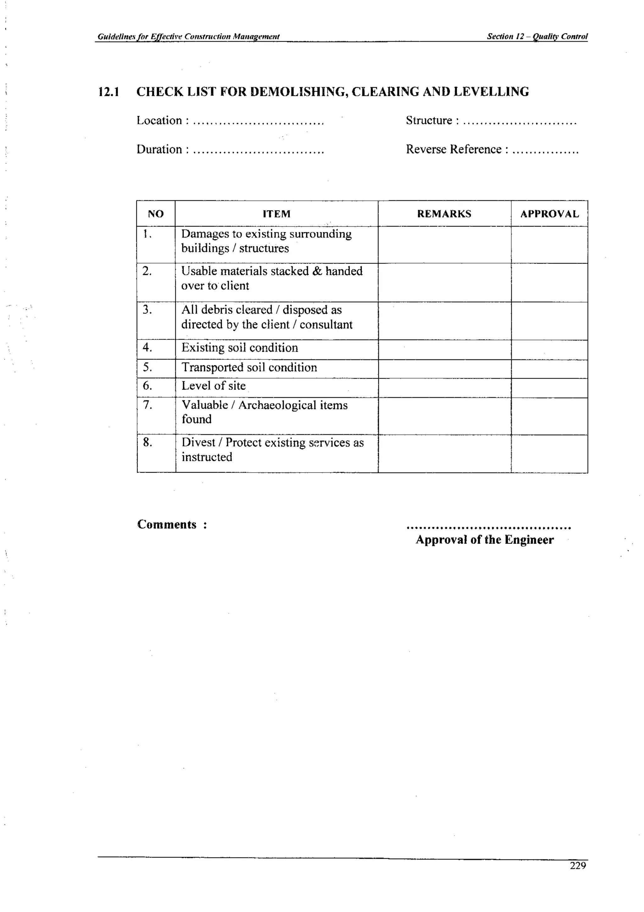 Quality control - Check list formats | PDF