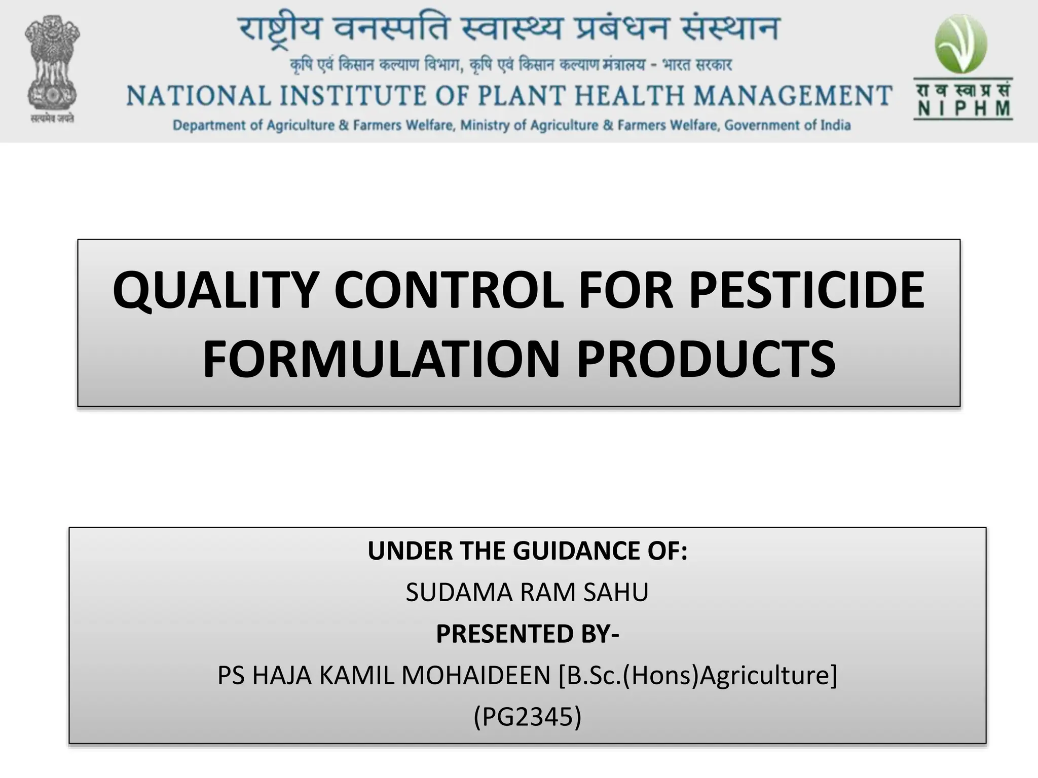 Quality Control For Pesticide Formulation Products PG2345.pptx