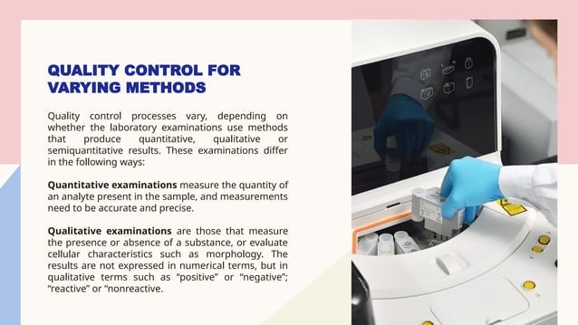 QUALITY CONTROL FOR QUANTITATIVE TEST.pptx | Medical Tests | Medical Health