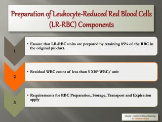Quality Control in Blood Bank | PDF
