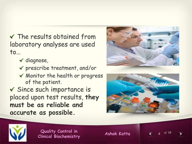 Quality control in clinical biochemistry | PPSX