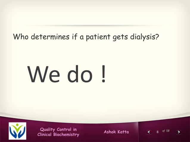 Quality control in clinical biochemistry | PPSX