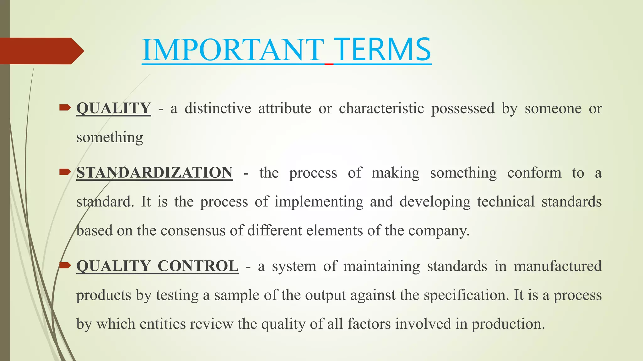Quality control in food production | PPTX