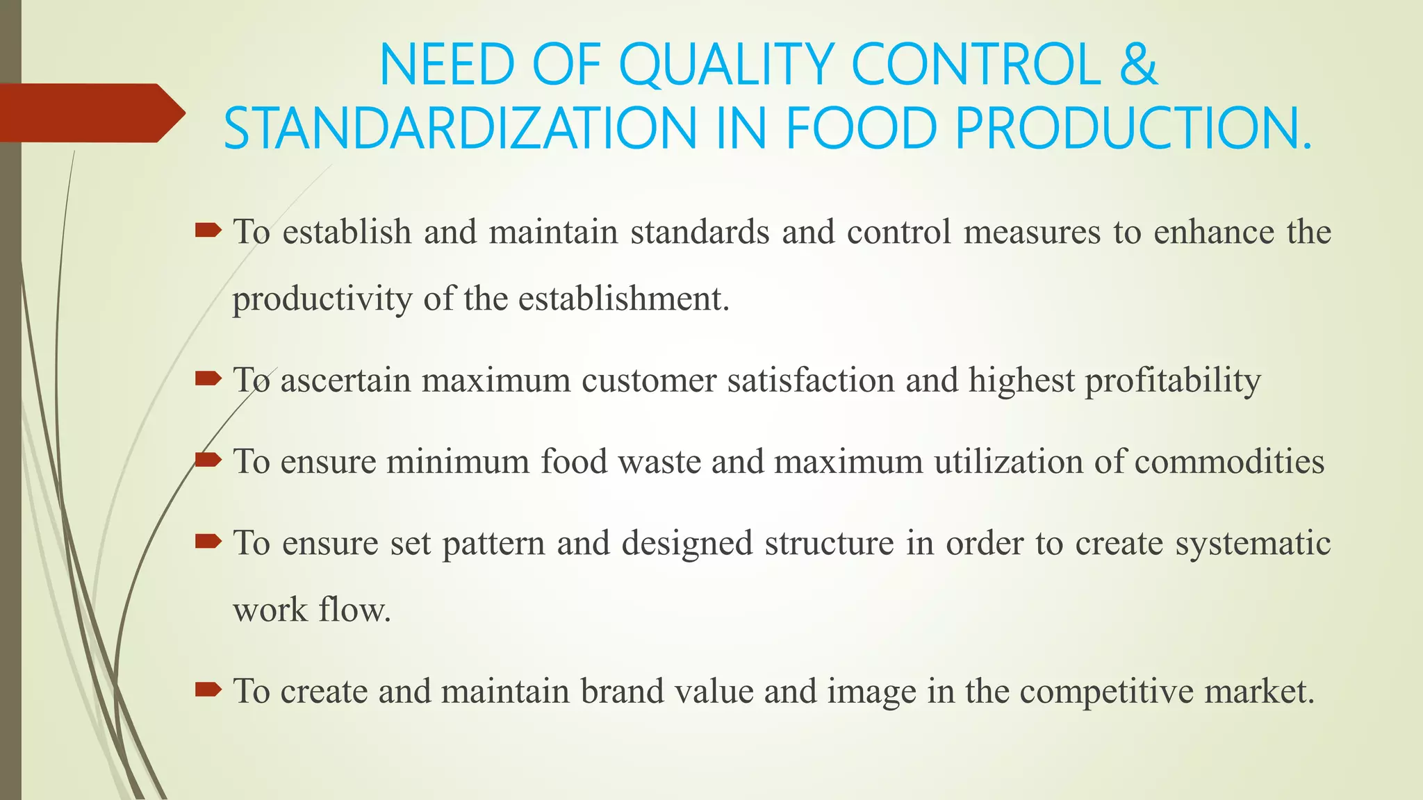 Quality control in food production | PPTX