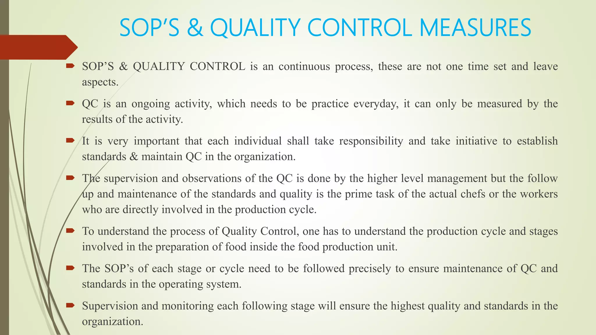 Quality control in food production | PPTX