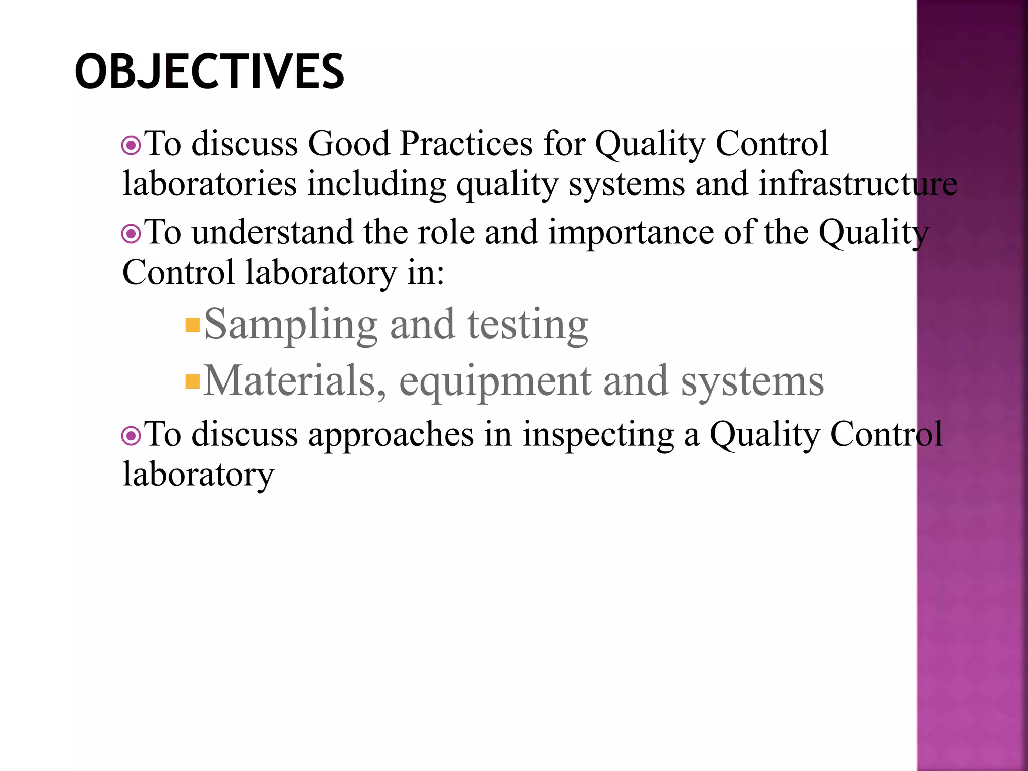Quality control in pharmaceutical laboratories | PPTX