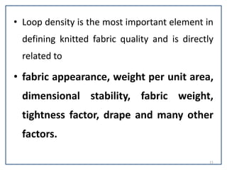 Quality control in the knitting process | PPTX