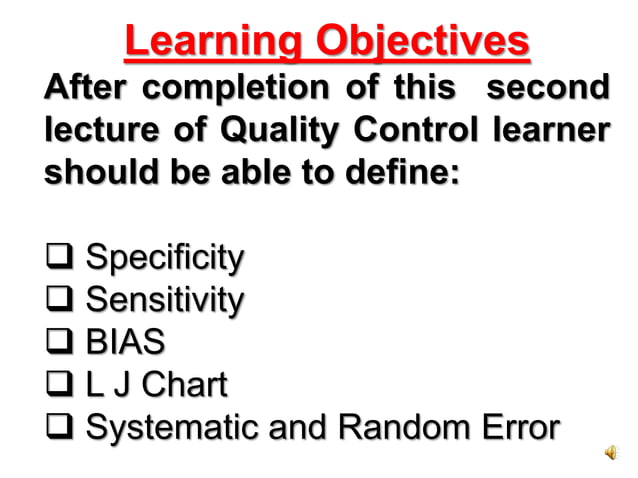 Quality control lecture 2, paramedical students, srmsims bareilly | PPT ...