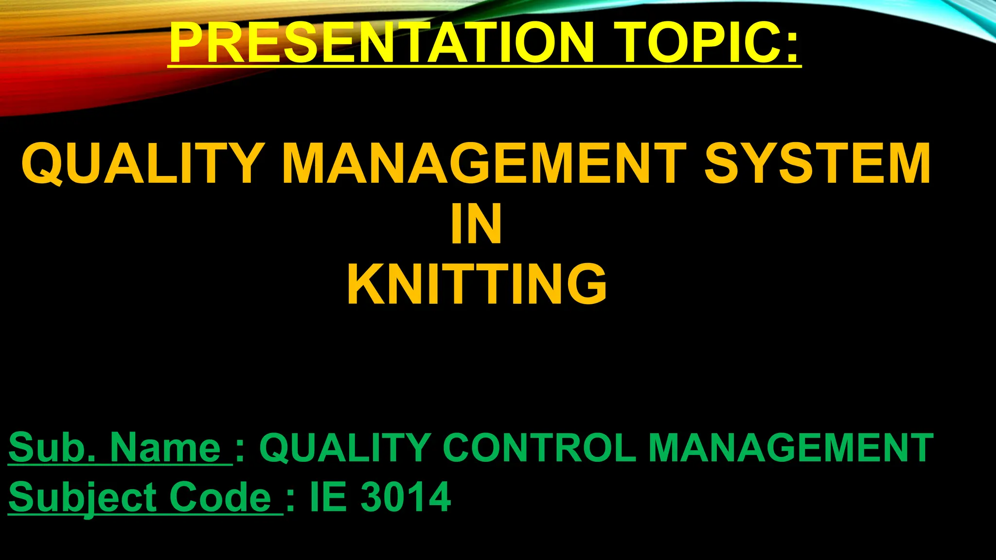 Quality control managment-.pptx.Improve. | PPT