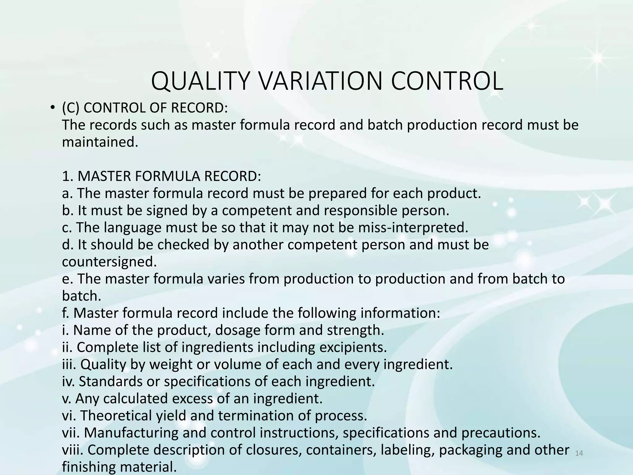 Quality control measures in pharmaceutical industry | PPTX