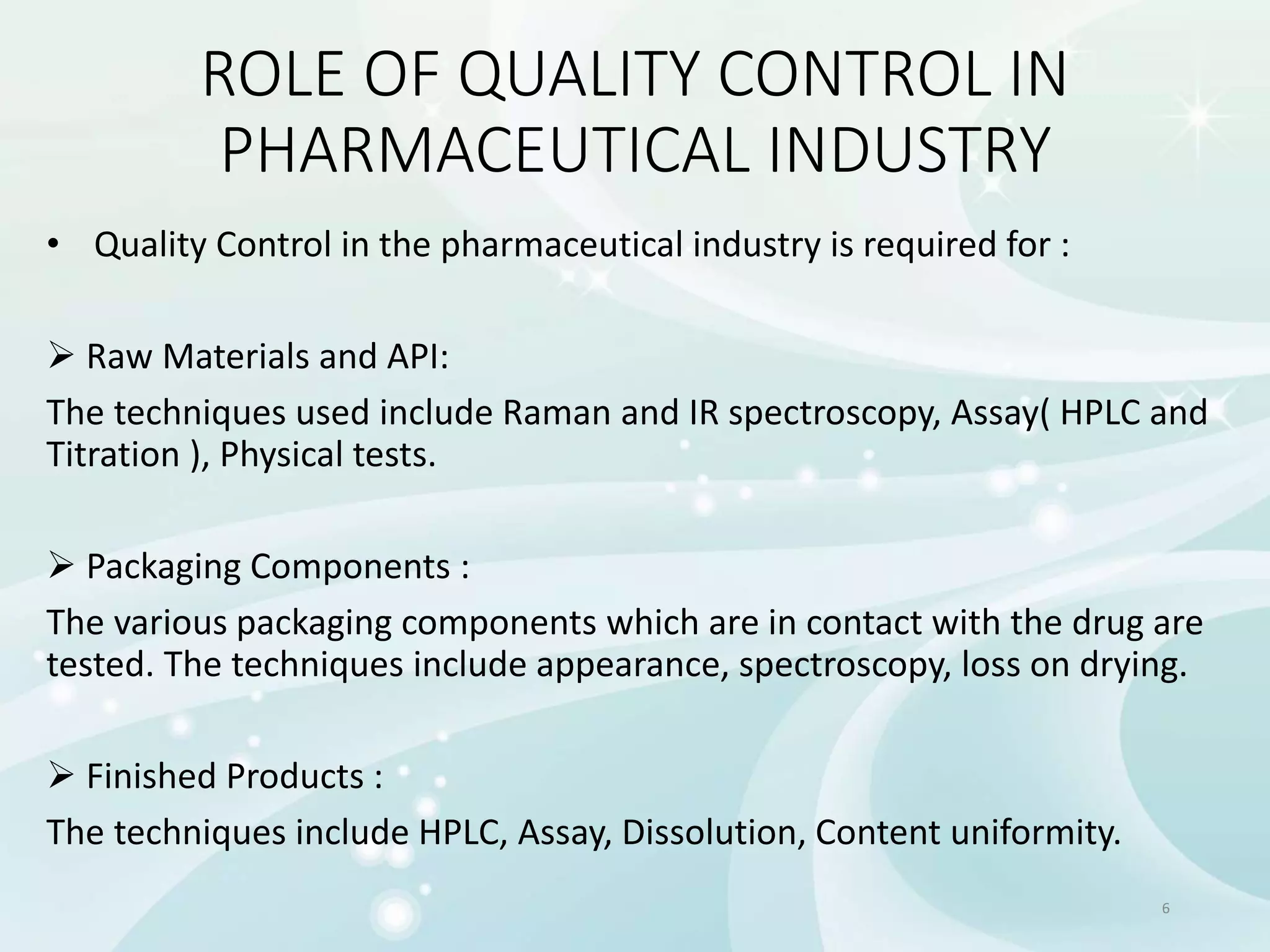 Quality control measures in pharmaceutical industry | PPTX
