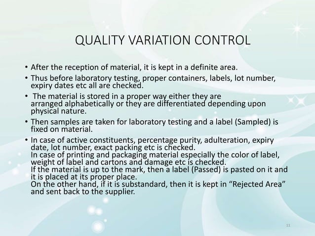 Quality control measures in pharmaceutical industry | PPTX