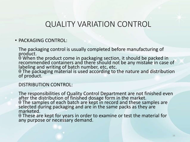 Quality control measures in pharmaceutical industry | PPTX