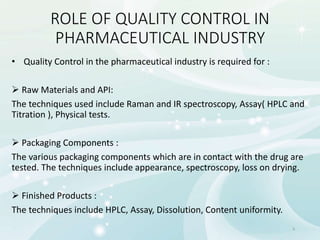 Quality control measures in pharmaceutical industry | PPTX