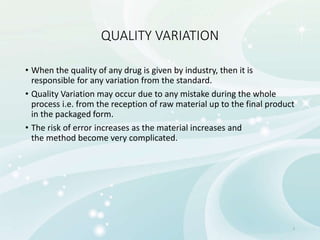 Quality control measures in pharmaceutical industry | PPTX