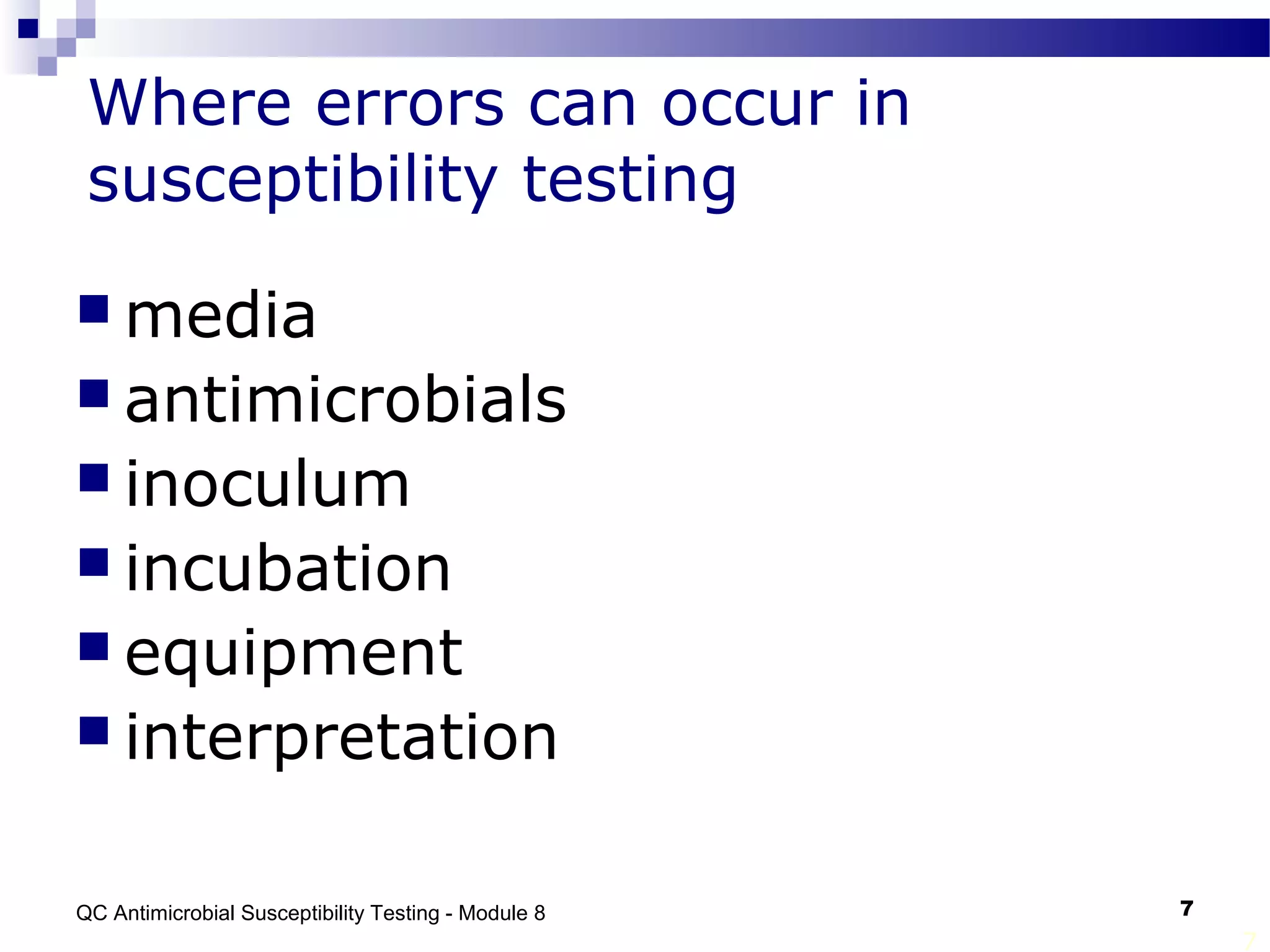 Quality control of antimicrobial susceptibility tests | PPT