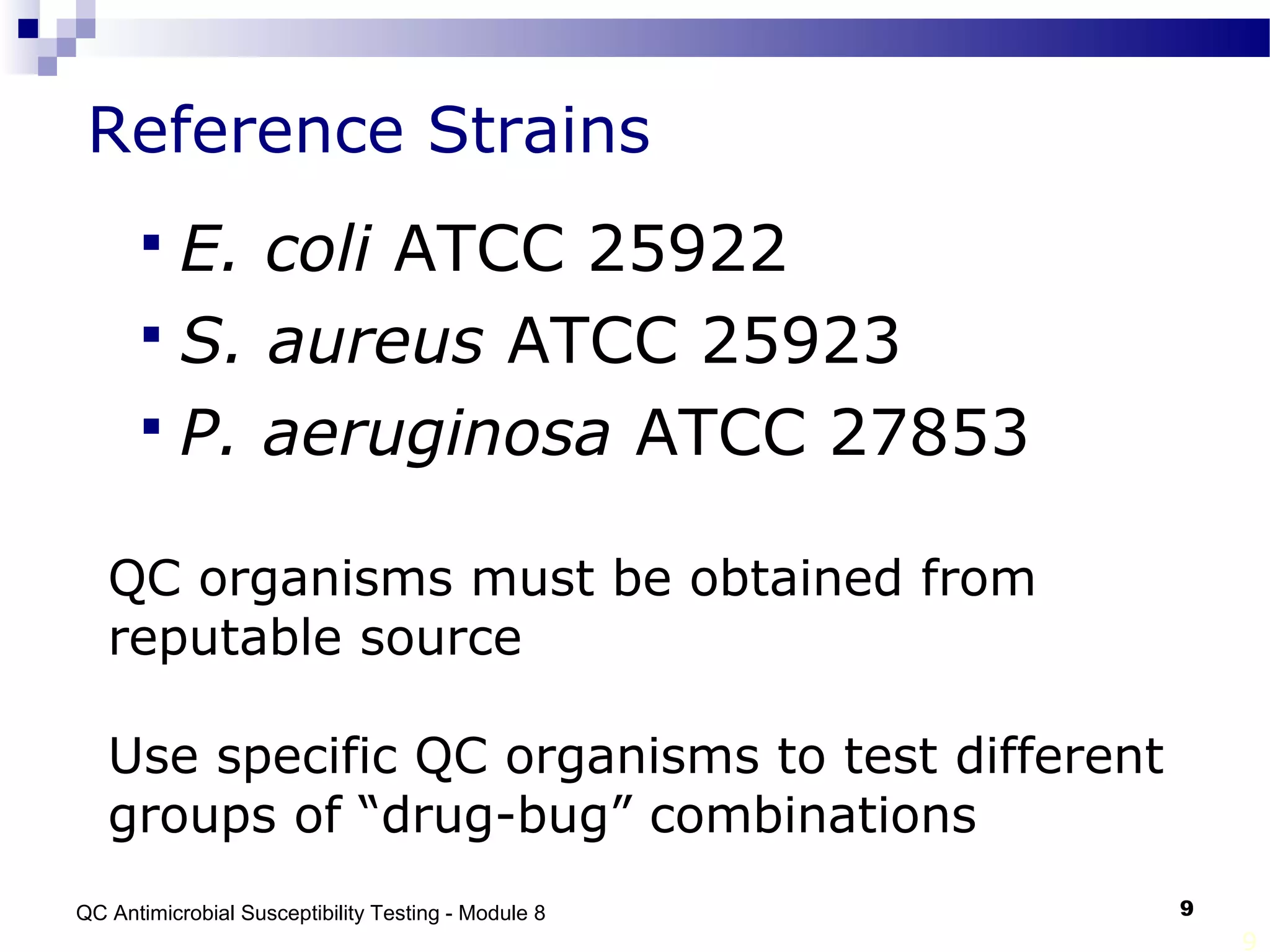 Quality control of antimicrobial susceptibility tests | PPT