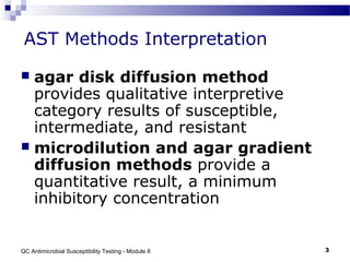 Quality control of antimicrobial susceptibility tests | PPT