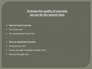 Quality control of concrete | PPTX