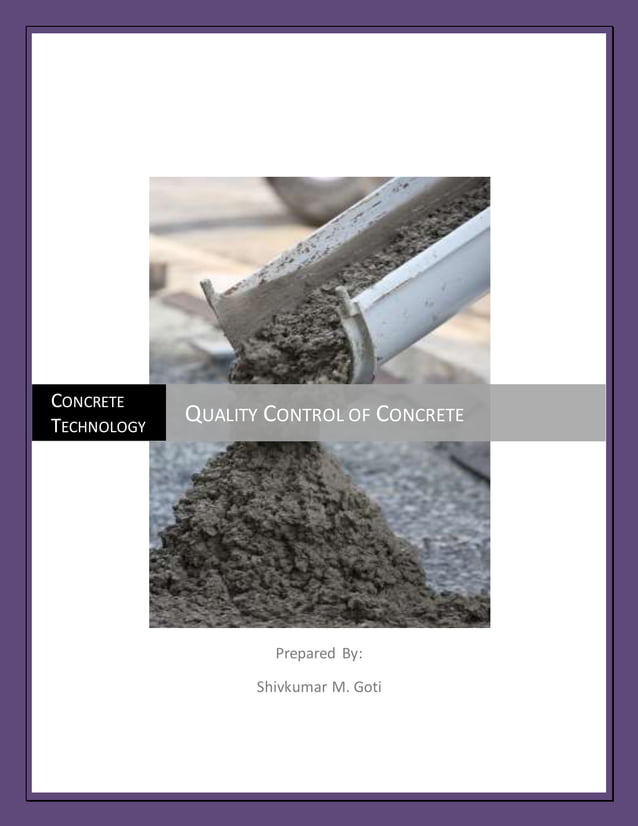 Quality control of concrete | DOCX