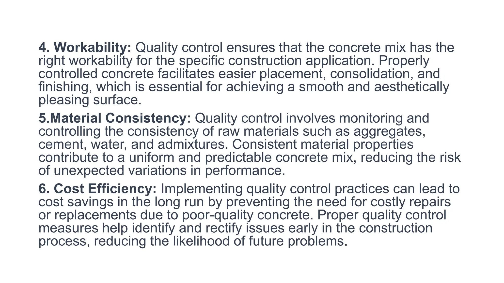 Quality control of concrete and its importance | PPTX