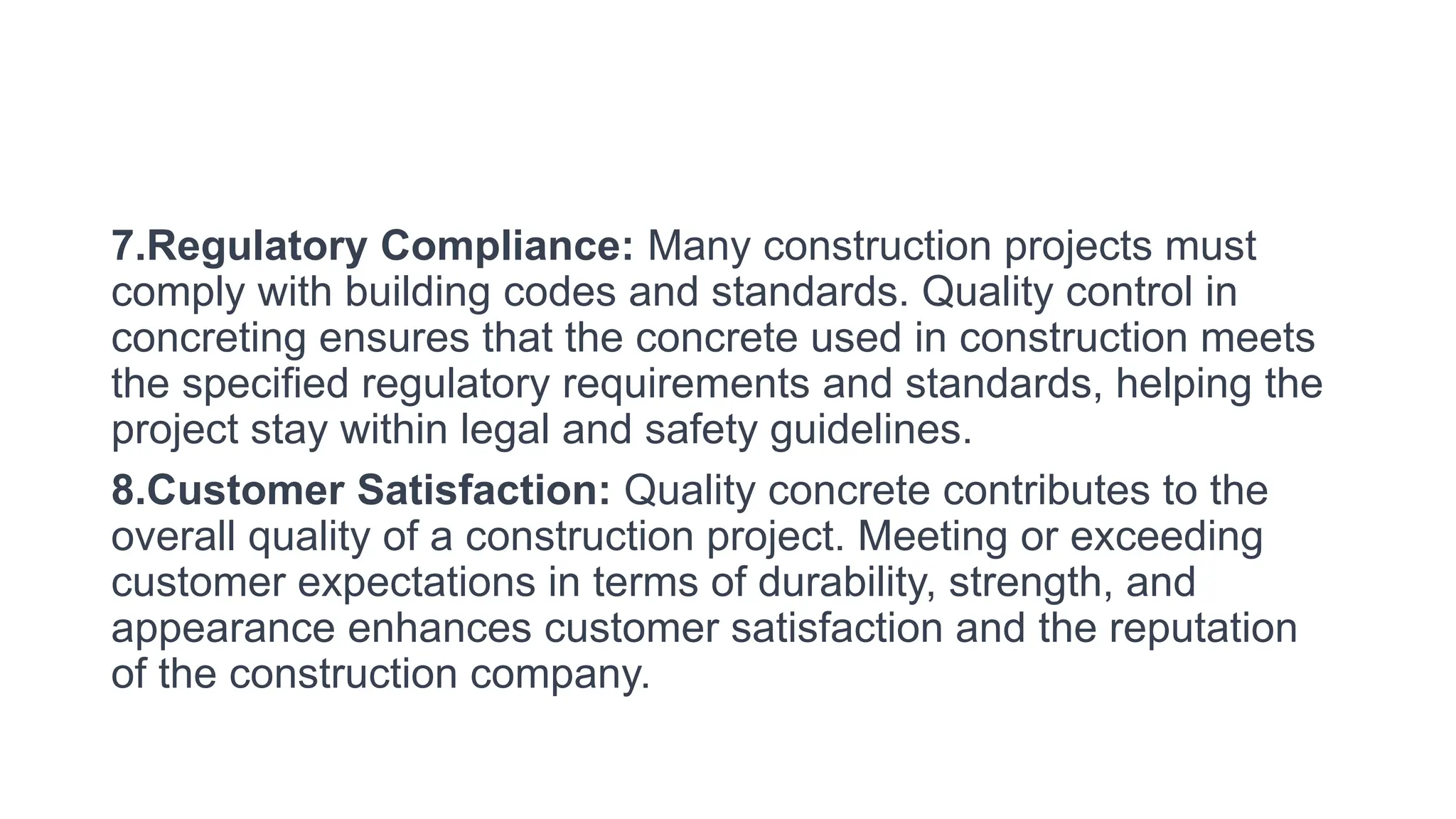 Quality control of concrete and its importance | PPTX