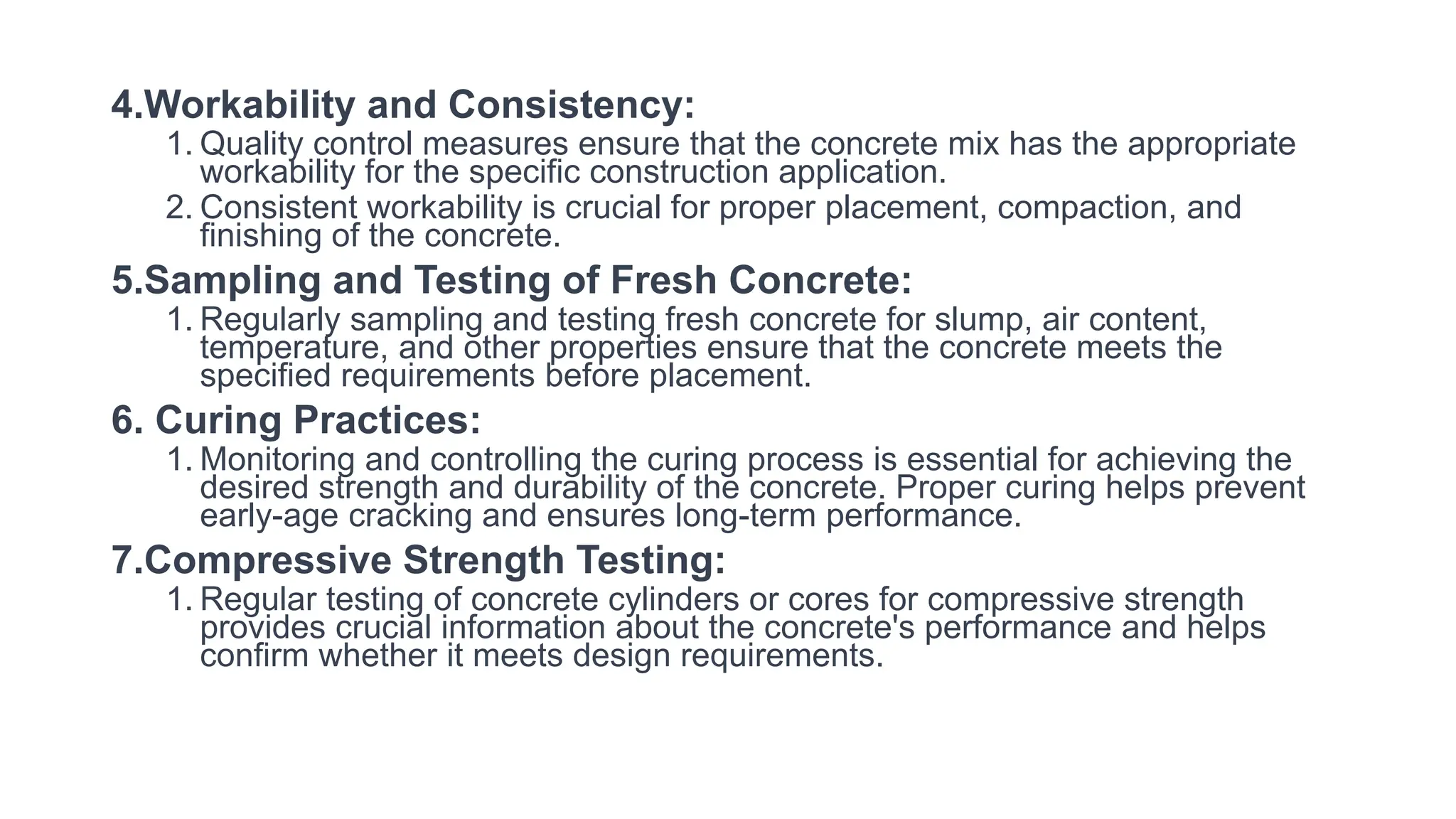 Quality control of concrete and its importance | PPTX
