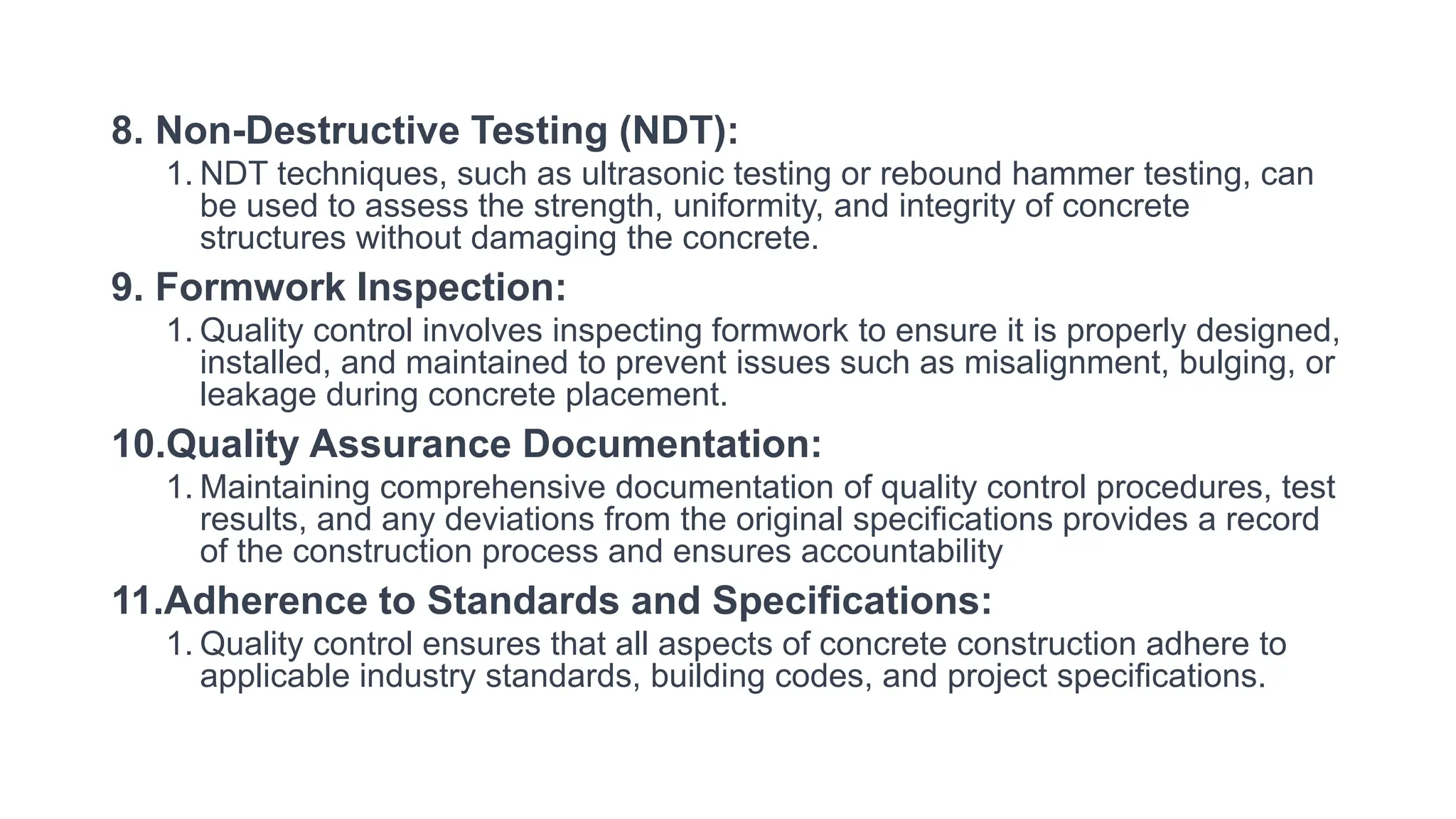 Quality control of concrete and its importance | PPTX