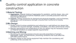 Quality control of concrete and its importance | PPTX
