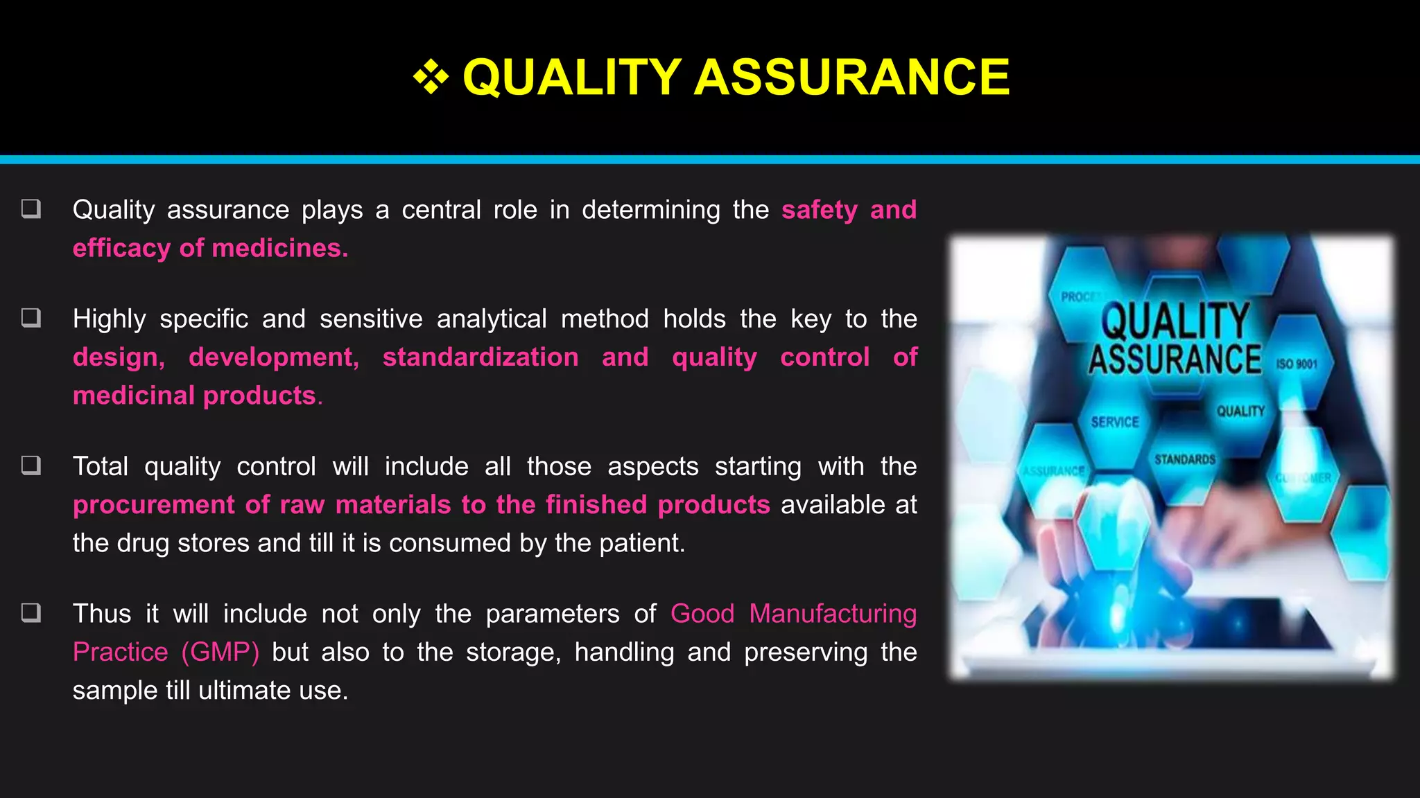Quality control of drugs and pharmaceuticals | PPTX