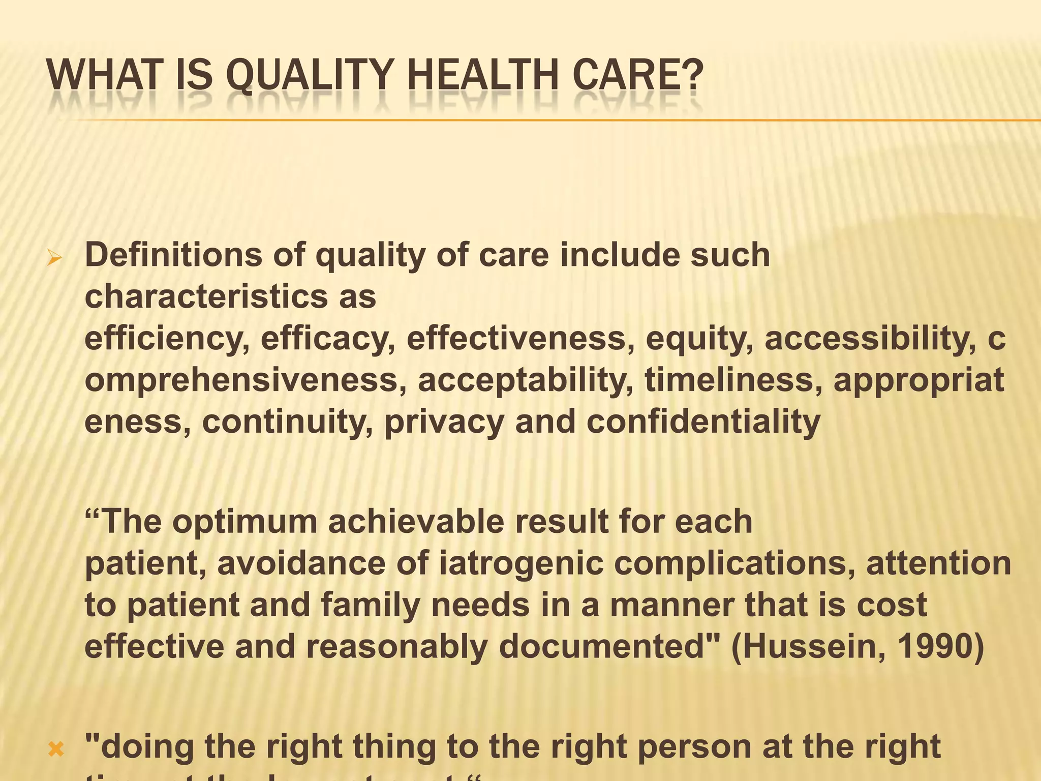Quality control of healthcare | PPSX