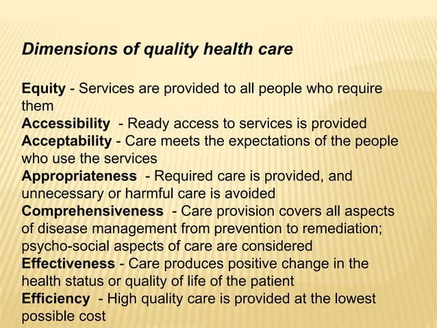 Quality control of healthcare | PPSX | Healthcare Industry | Industries