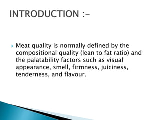 Quality control of meat and chicken | PPTX