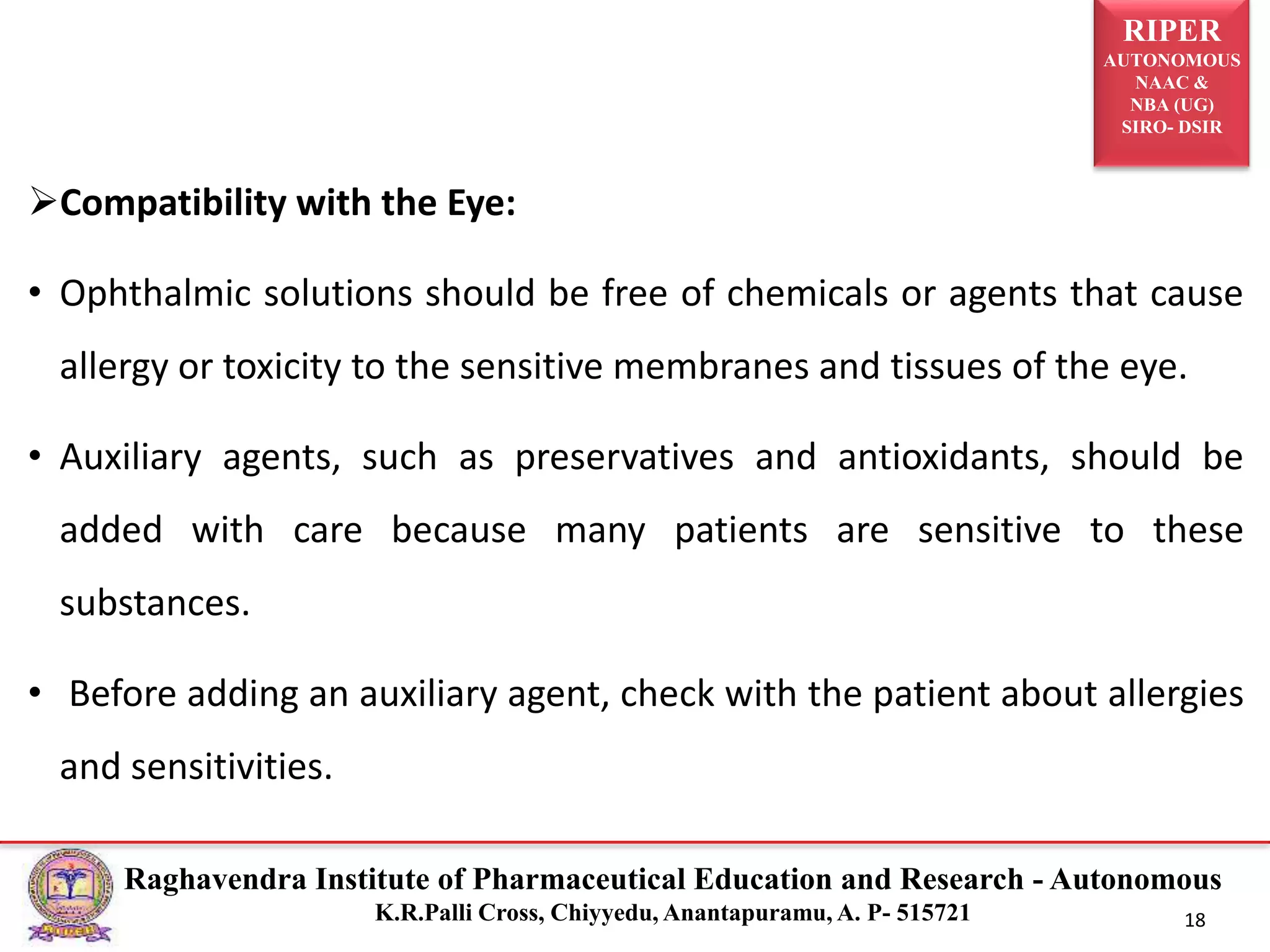 Quality Control Tests for Ophthalmics | PPTX