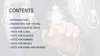 Quality control of packaging material | PPTX