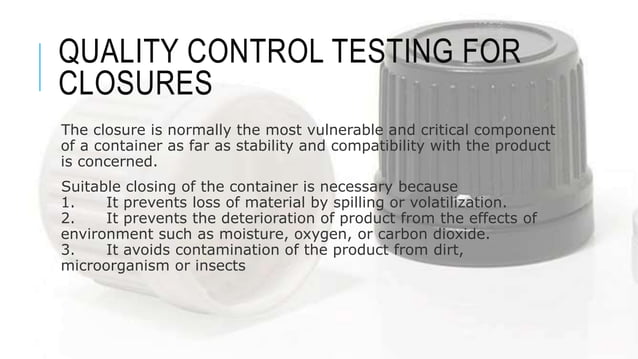 Quality control of packaging material | PPTX | Chemistry | Science