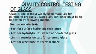 Quality control of packaging material | PPTX