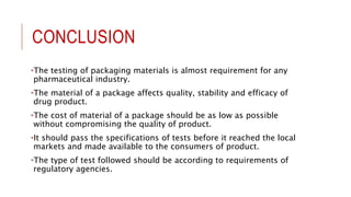 Quality control of packaging material | PPTX | Skin Care | Beauty