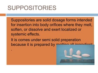 Quality control of suppositories | PPTX