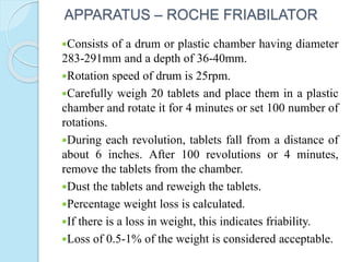 QUALITY CONTROL OF TABLETS | PPTX