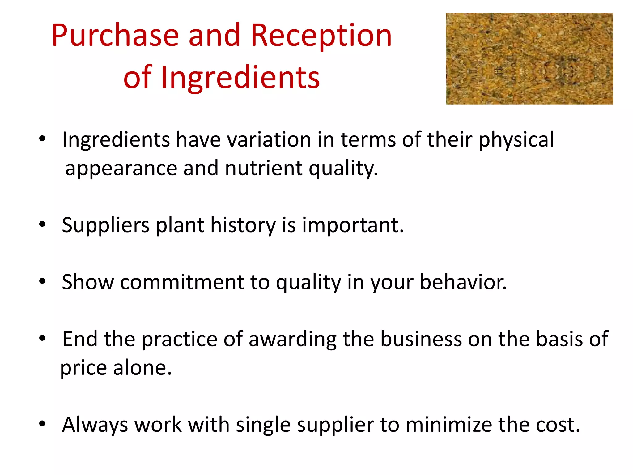 Quality control in poultry feed manufacturing | PPTX