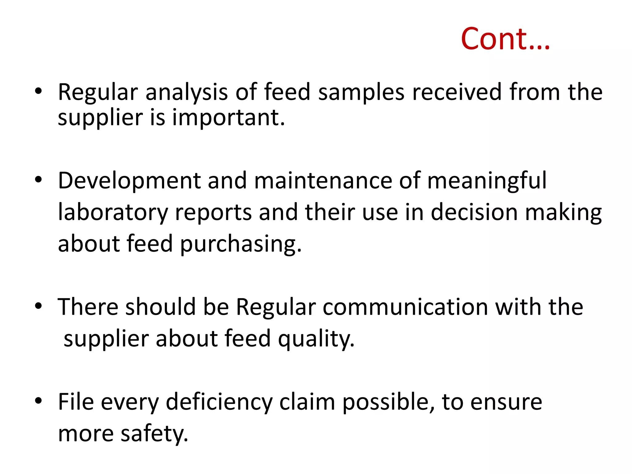 Quality control in poultry feed manufacturing | PPTX