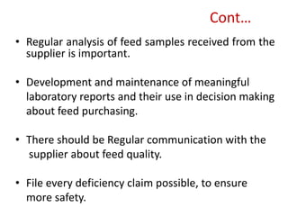 Quality control in poultry feed manufacturing | PPTX