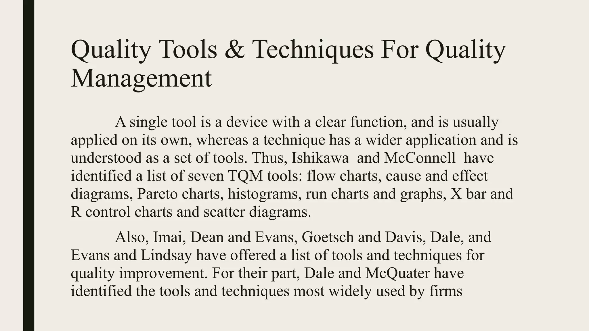 Quality Control - Modern Trends | PPTX